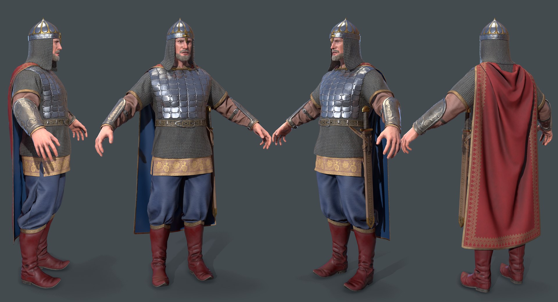 3D Medieval Russian Knight Horse - TurboSquid 1408237