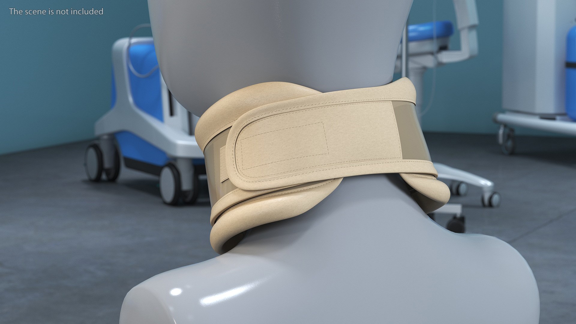 3D Model Cervical Collar Rigid Beige - TurboSquid 2197346