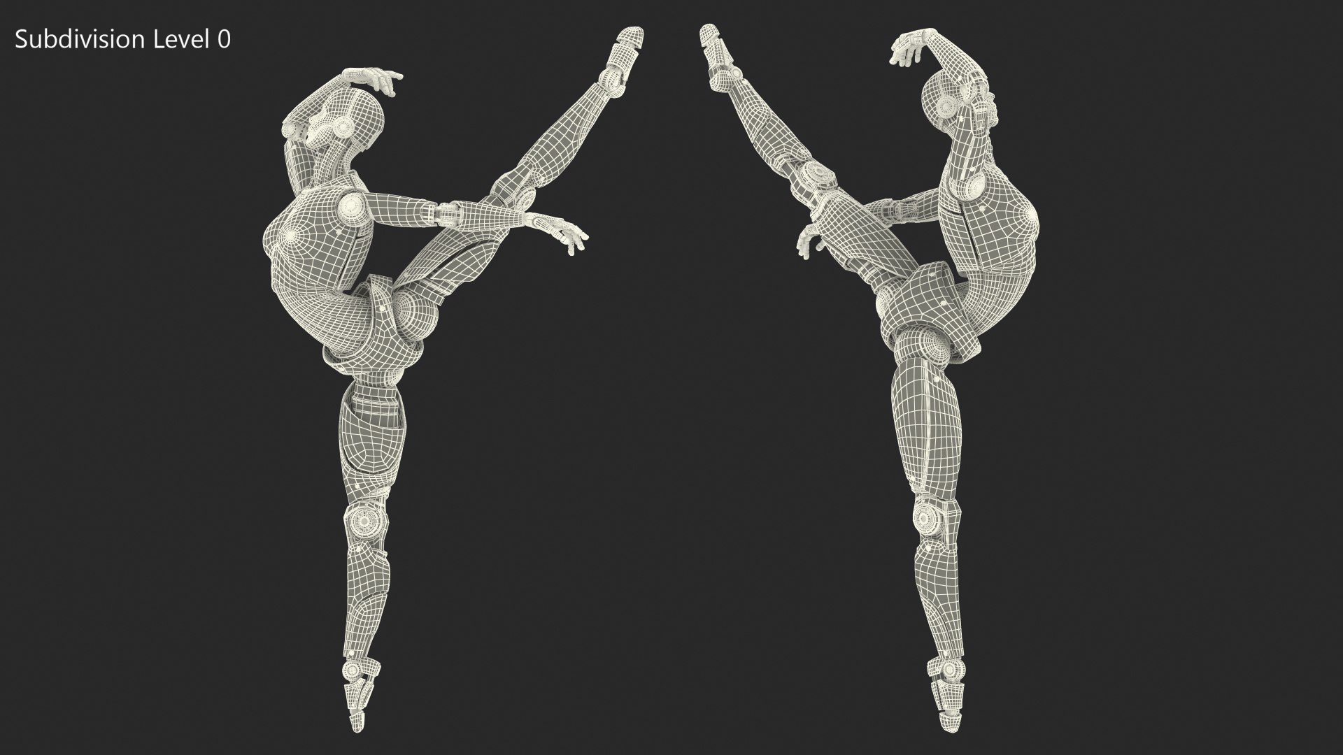 3D Female Cyborg Ballerina Pose - TurboSquid 2097709