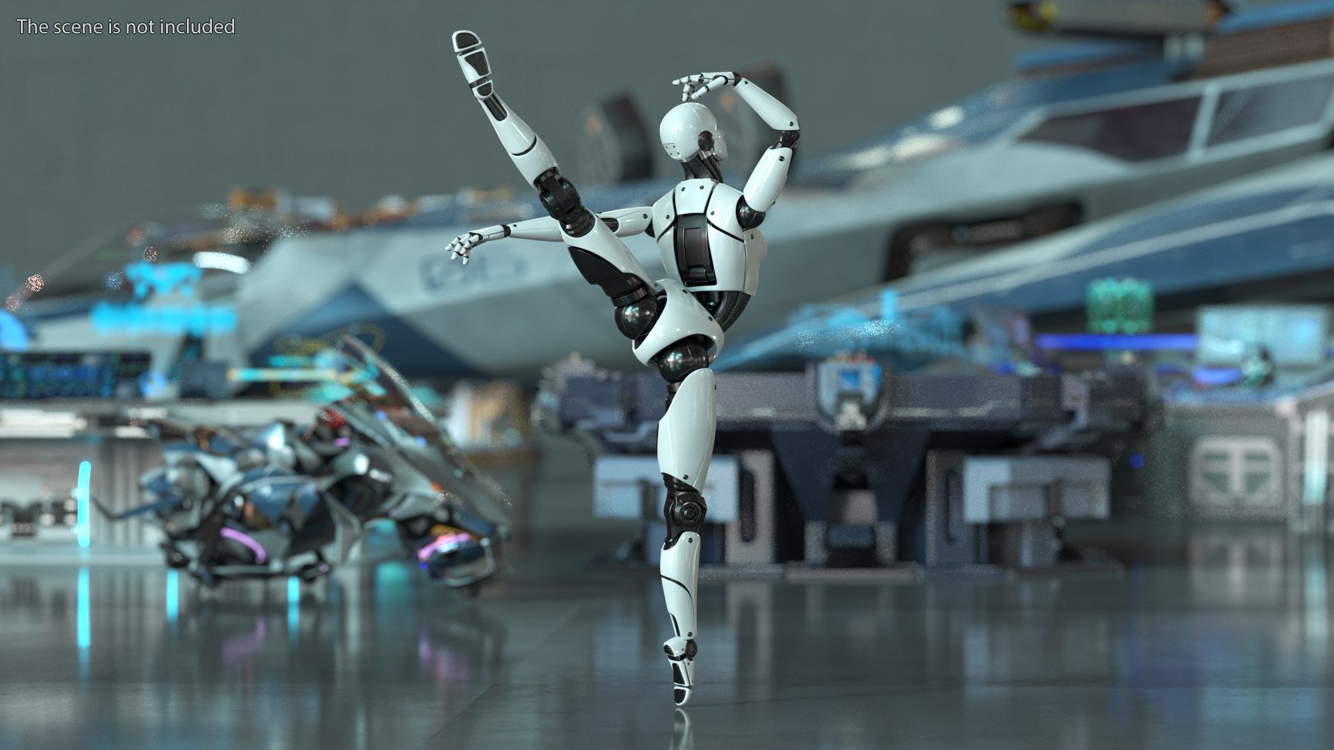 3D Female Cyborg Ballerina Pose - TurboSquid 2097709