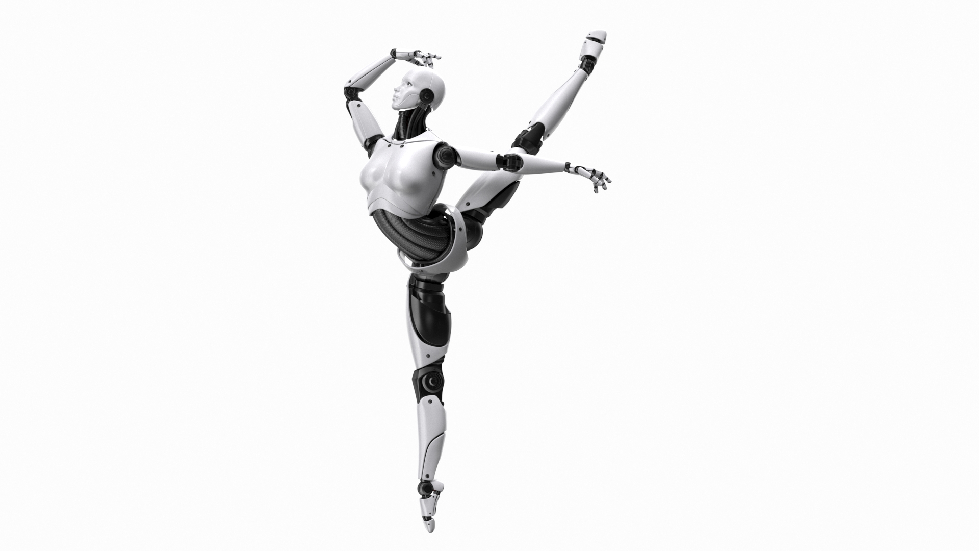 3D Female Cyborg Ballerina Pose - TurboSquid 2097709