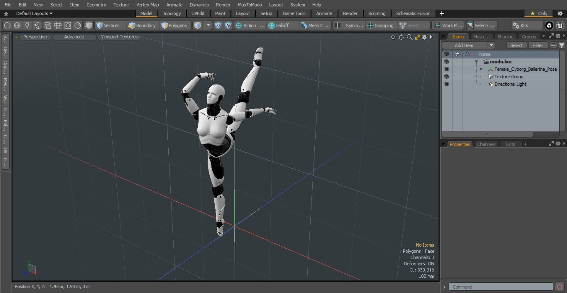 3D Female Cyborg Ballerina Pose - TurboSquid 2097709