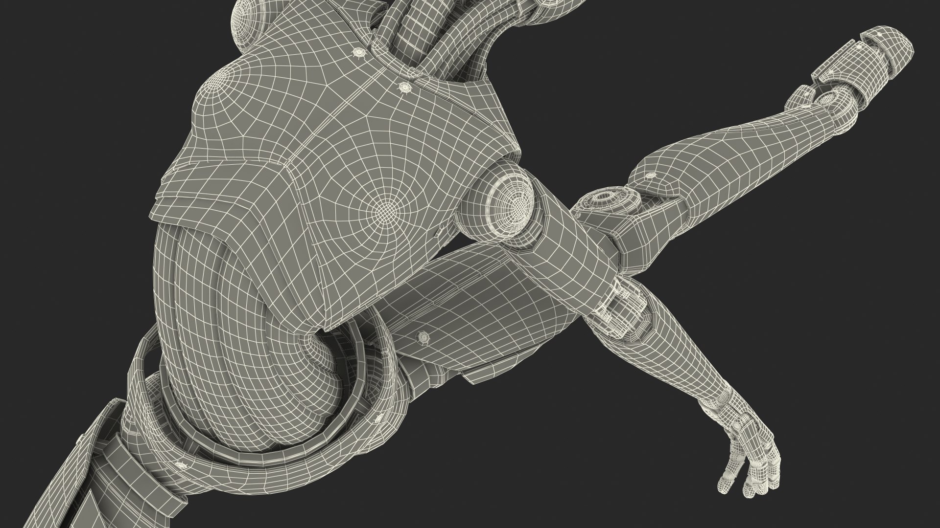 3D Female Cyborg Ballerina Pose - TurboSquid 2097709