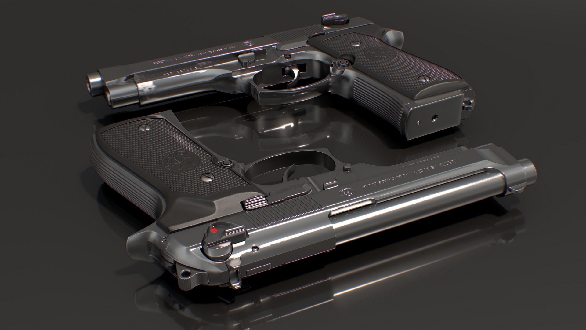 3D Handgun Beretta 92FS - TurboSquid 2347253
