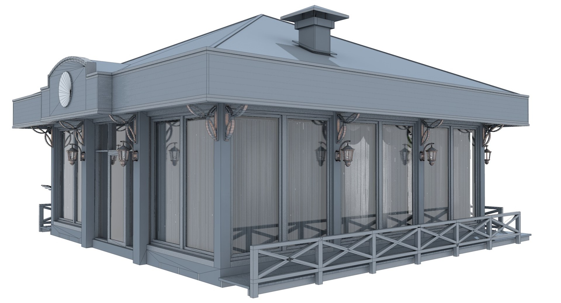 3D Vintage Pavilion Store - TurboSquid 1290755