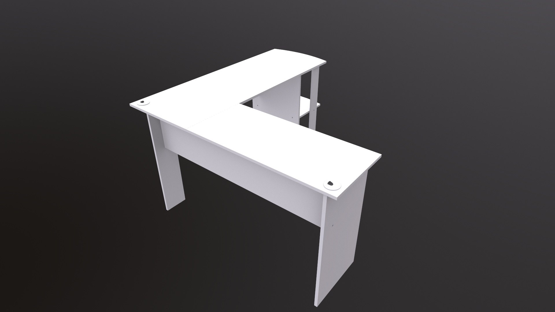 L Shape Straight Computer Desk Model - Turbosquid 1956781