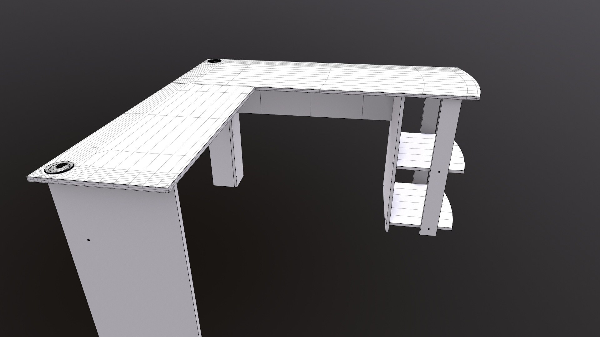 L Shape Straight Computer Desk Model - Turbosquid 1956781
