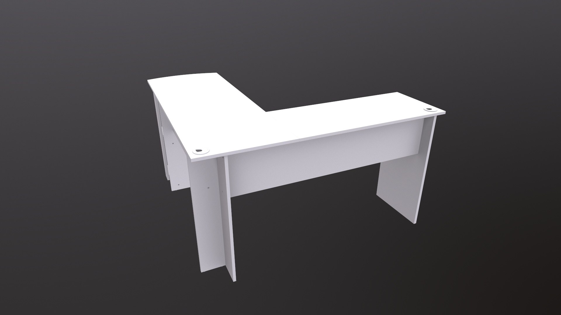L Shape Straight Computer Desk Model - Turbosquid 1956781