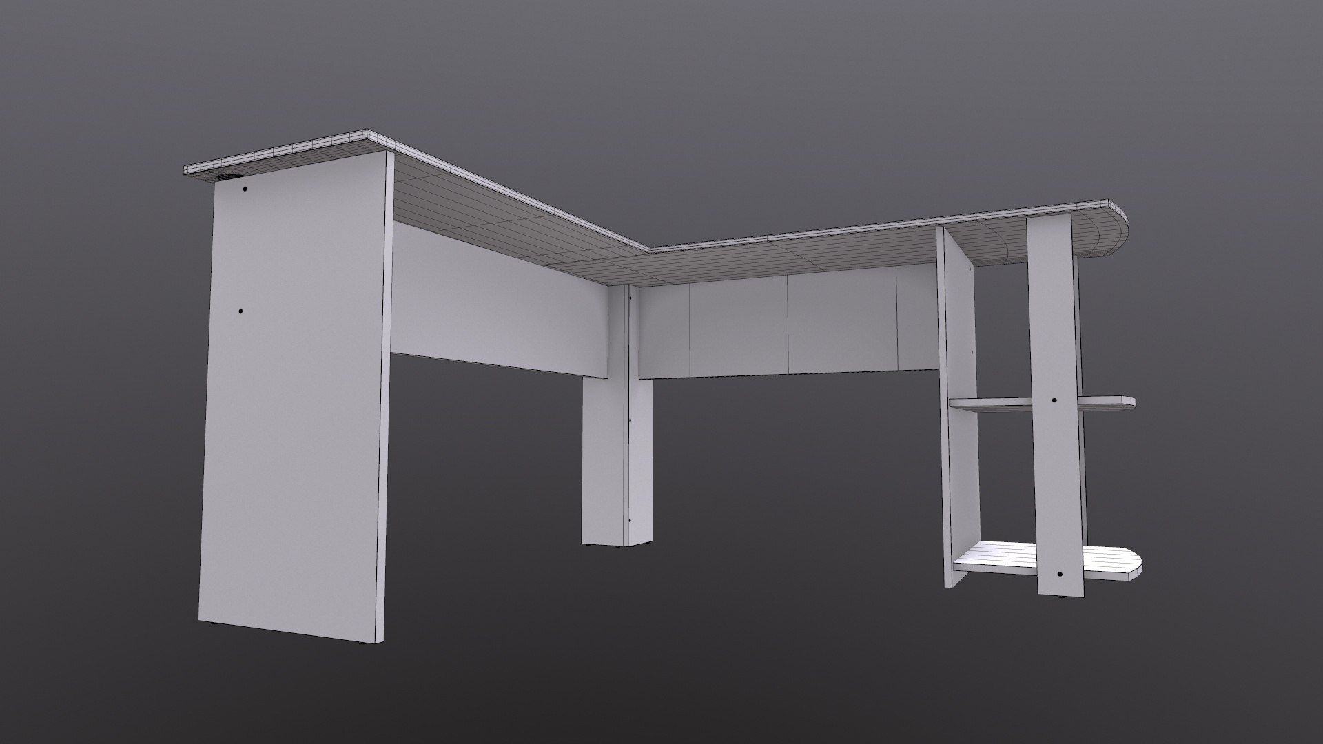 L Shape Straight Computer Desk Model - Turbosquid 1956781