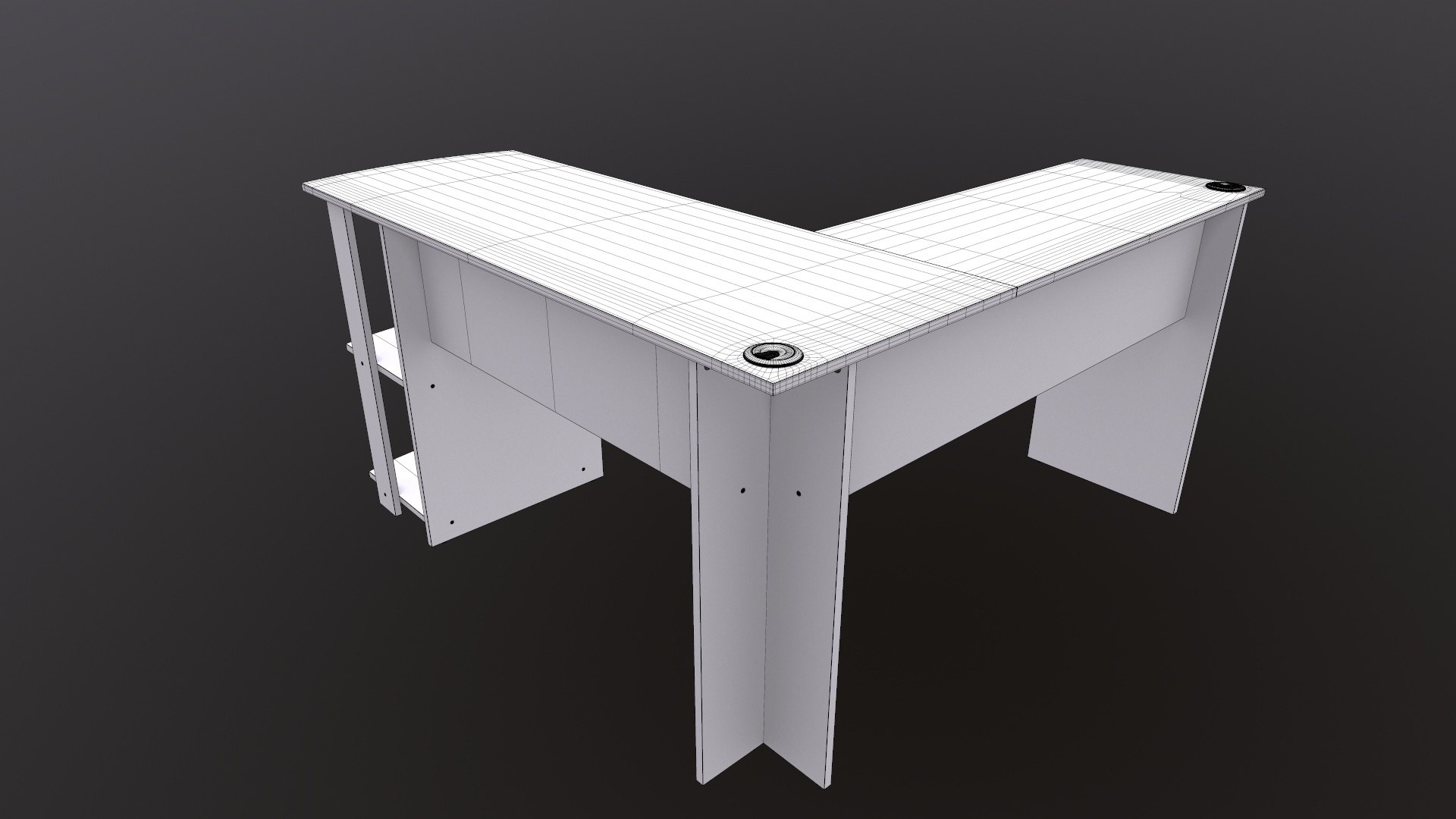 L Shape Straight Computer Desk Model - Turbosquid 1956781
