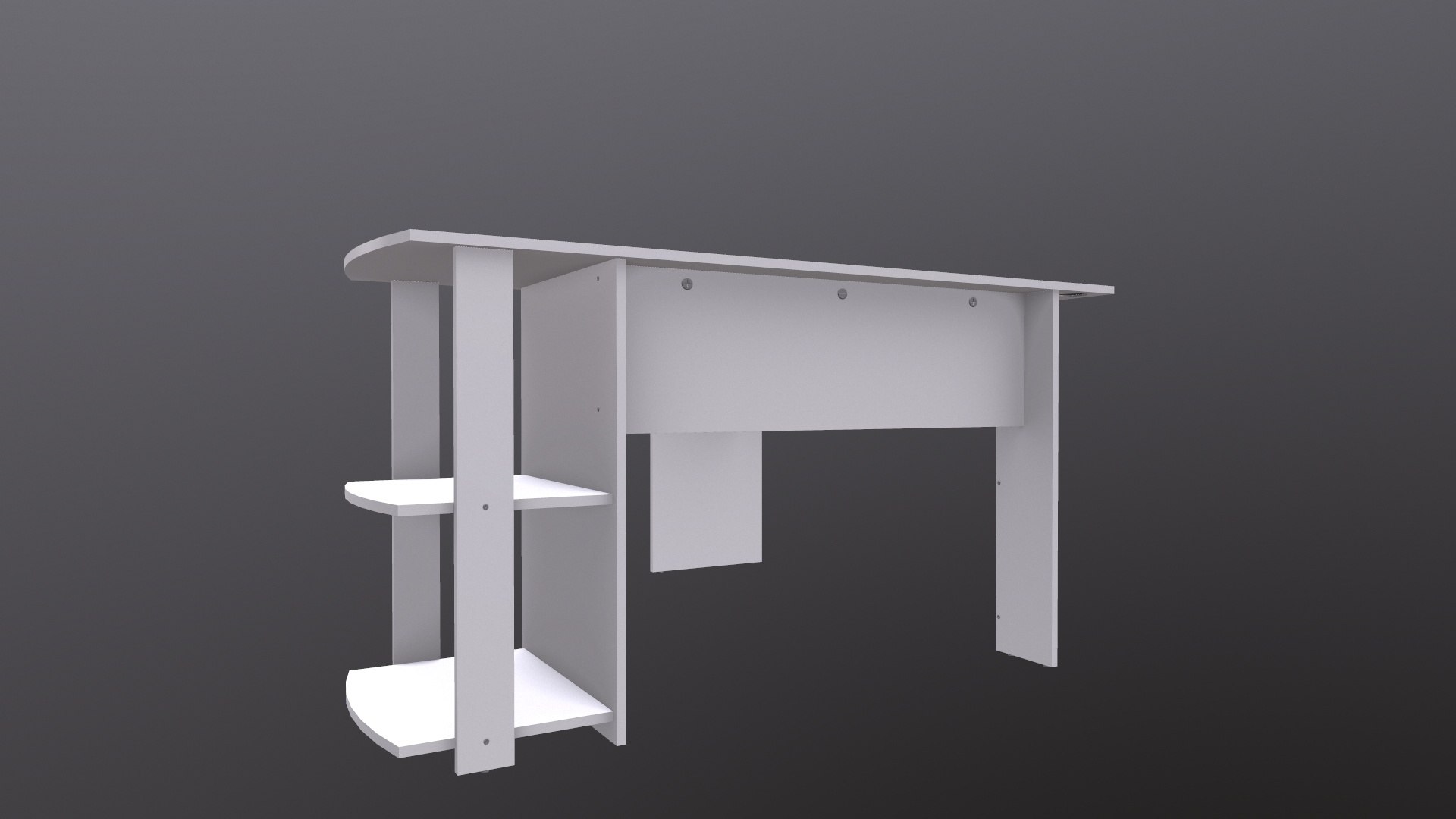 L Shape Straight Computer Desk Model - Turbosquid 1956781