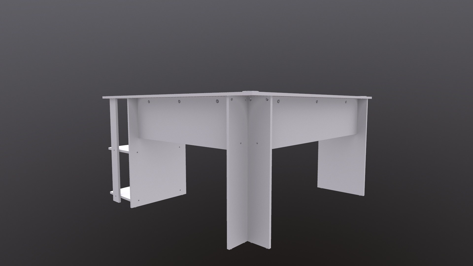 L Shape Straight Computer Desk Model - Turbosquid 1956781