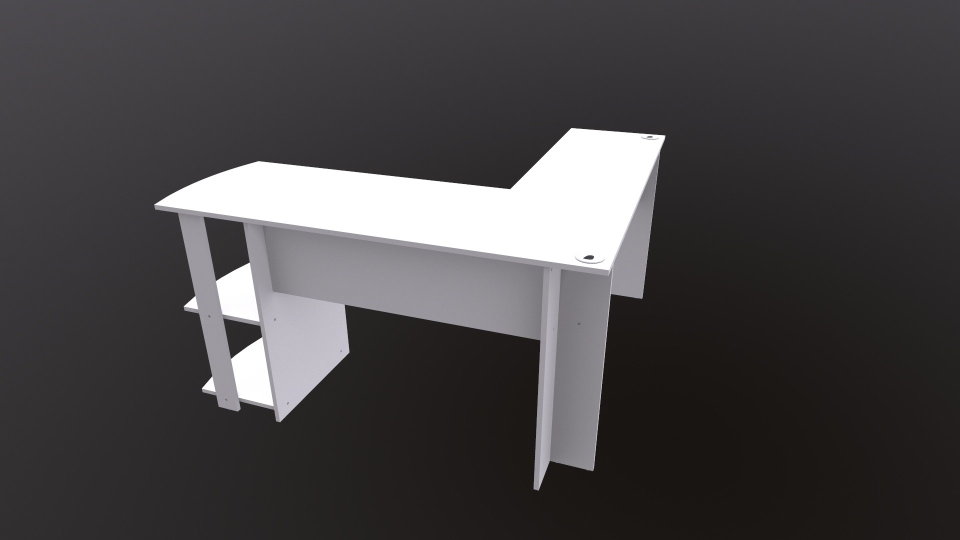 L Shape Straight Computer Desk Model - Turbosquid 1956781