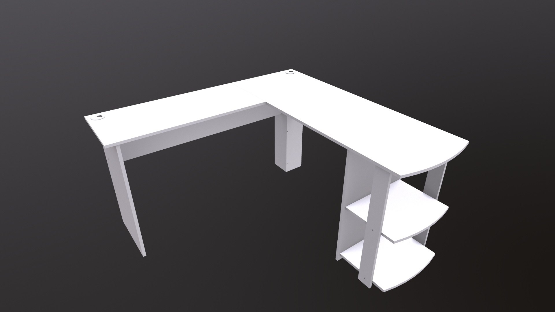 L Shape Straight Computer Desk Model - Turbosquid 1956781