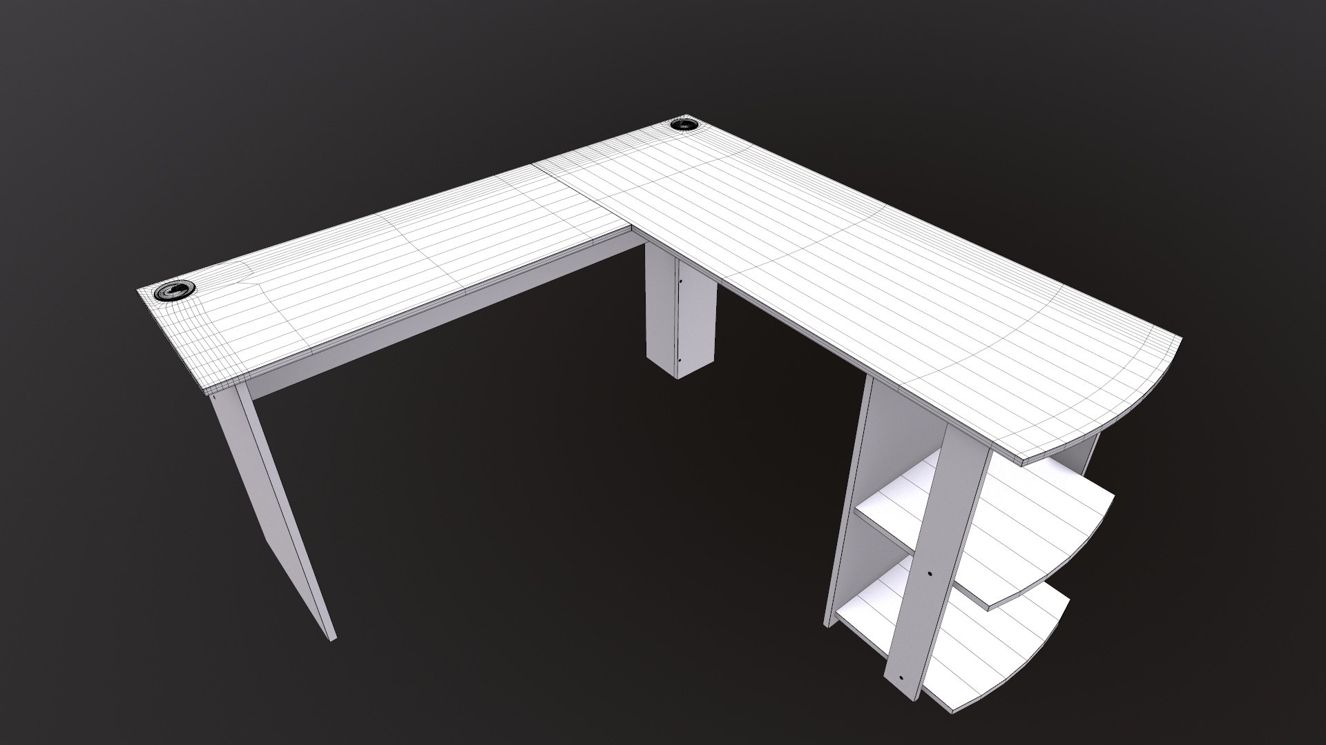 L Shape Straight Computer Desk Model - Turbosquid 1956781