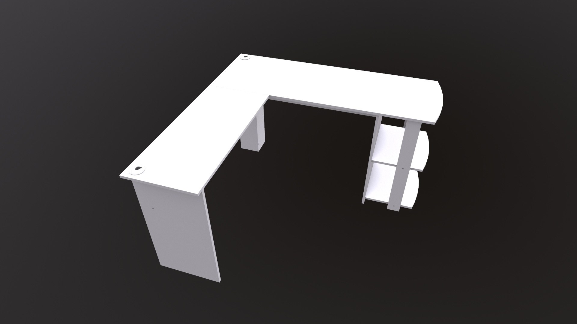 L Shape Straight Computer Desk Model - Turbosquid 1956781