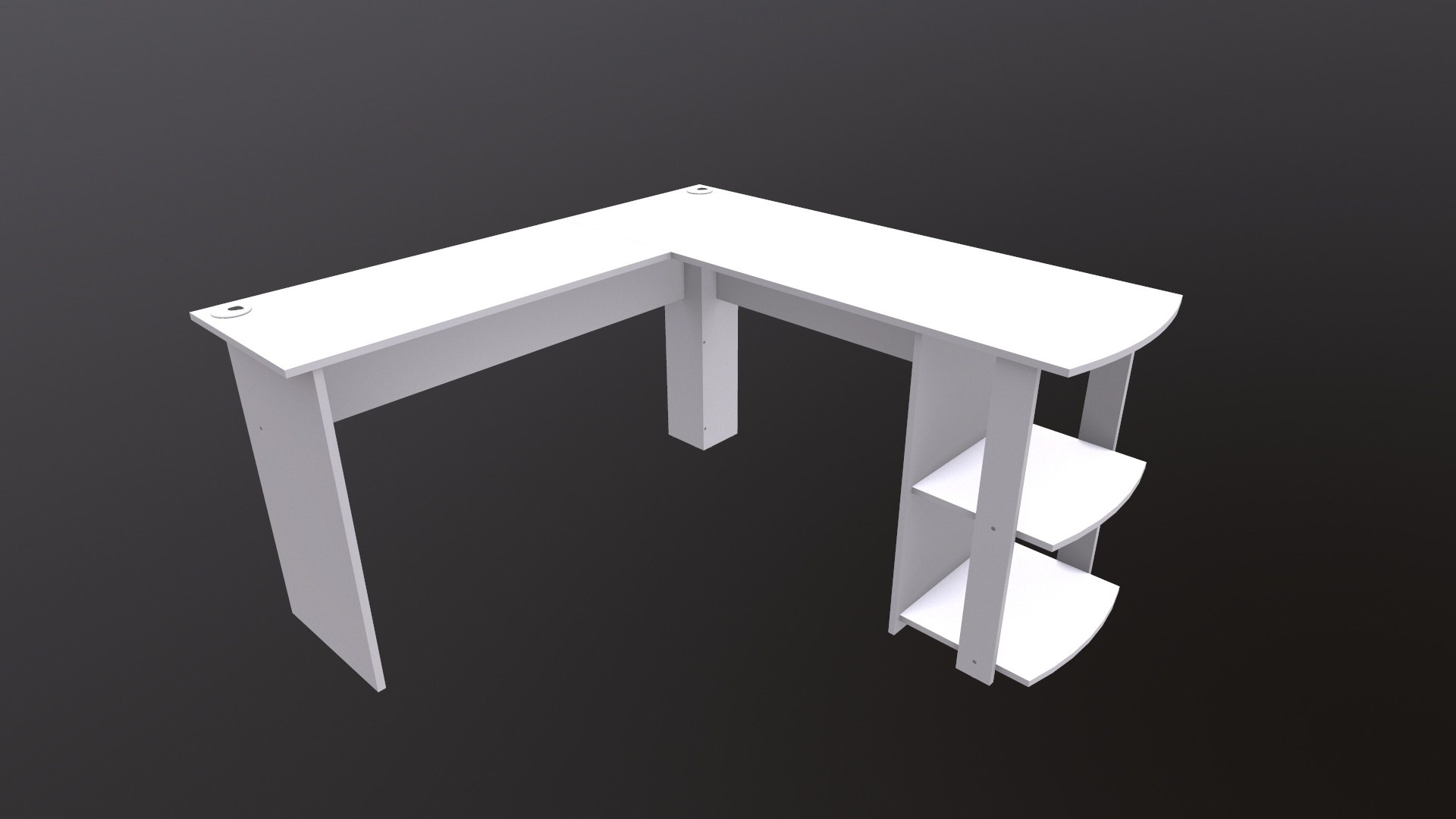 L Shape Straight Computer Desk Model - Turbosquid 1956781