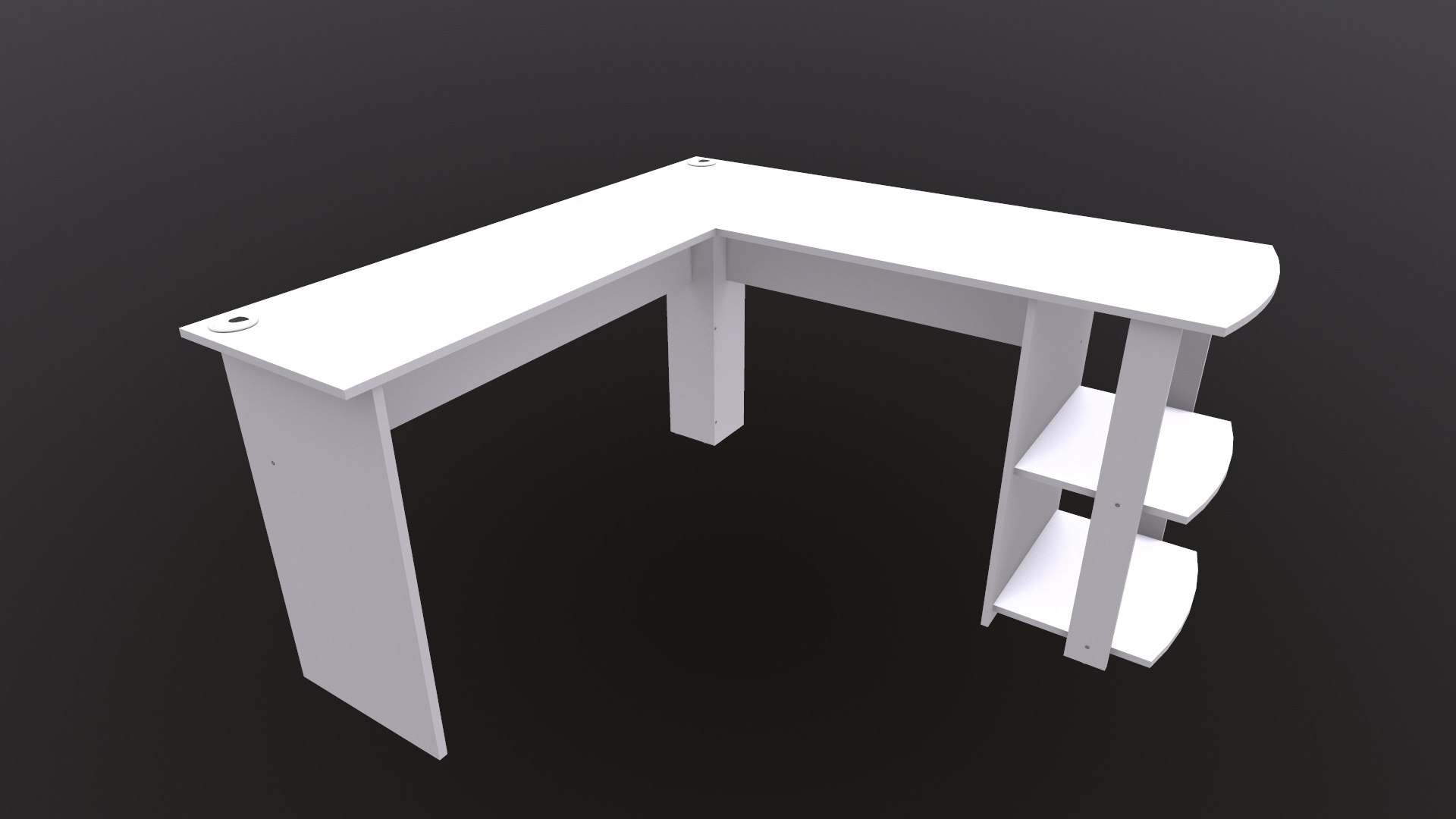 L Shape Straight Computer Desk Model - Turbosquid 1956781