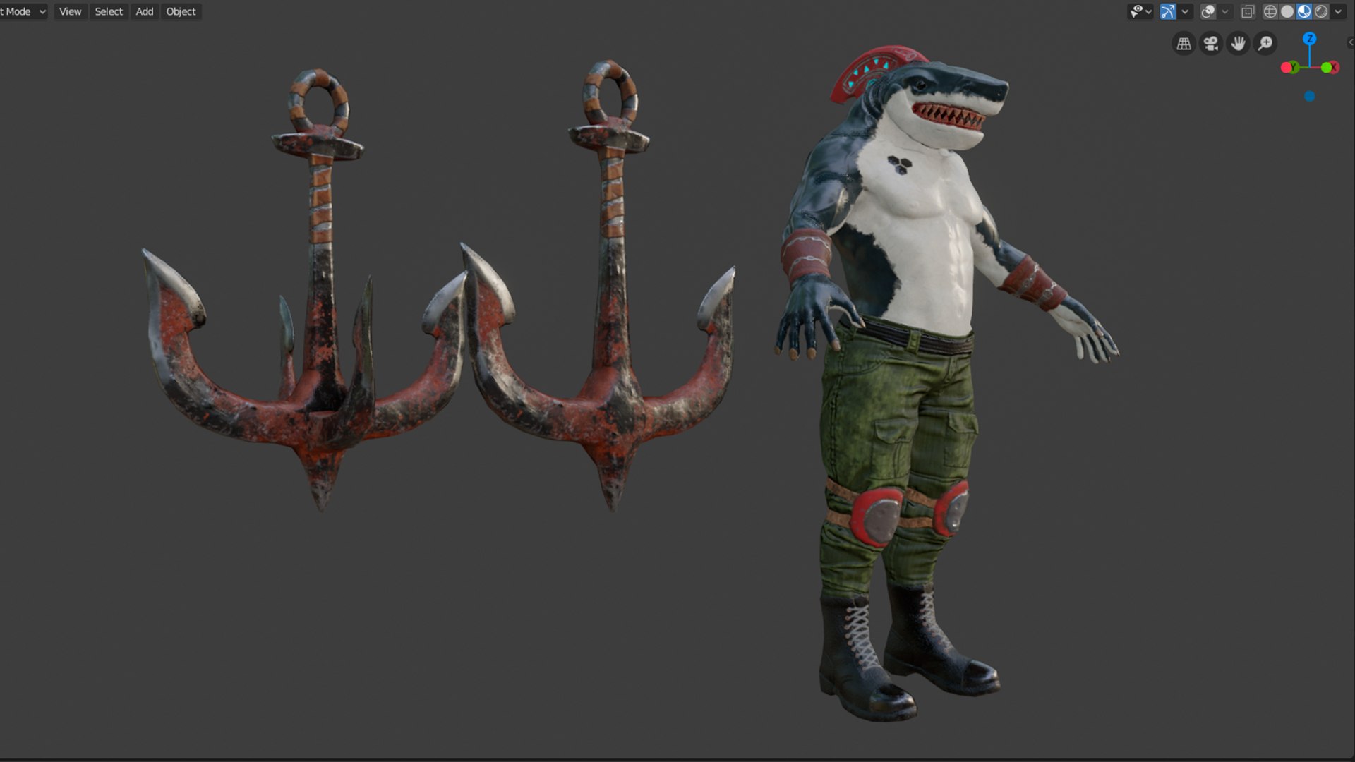 3D Model Killer Shark Character - TurboSquid 1599872