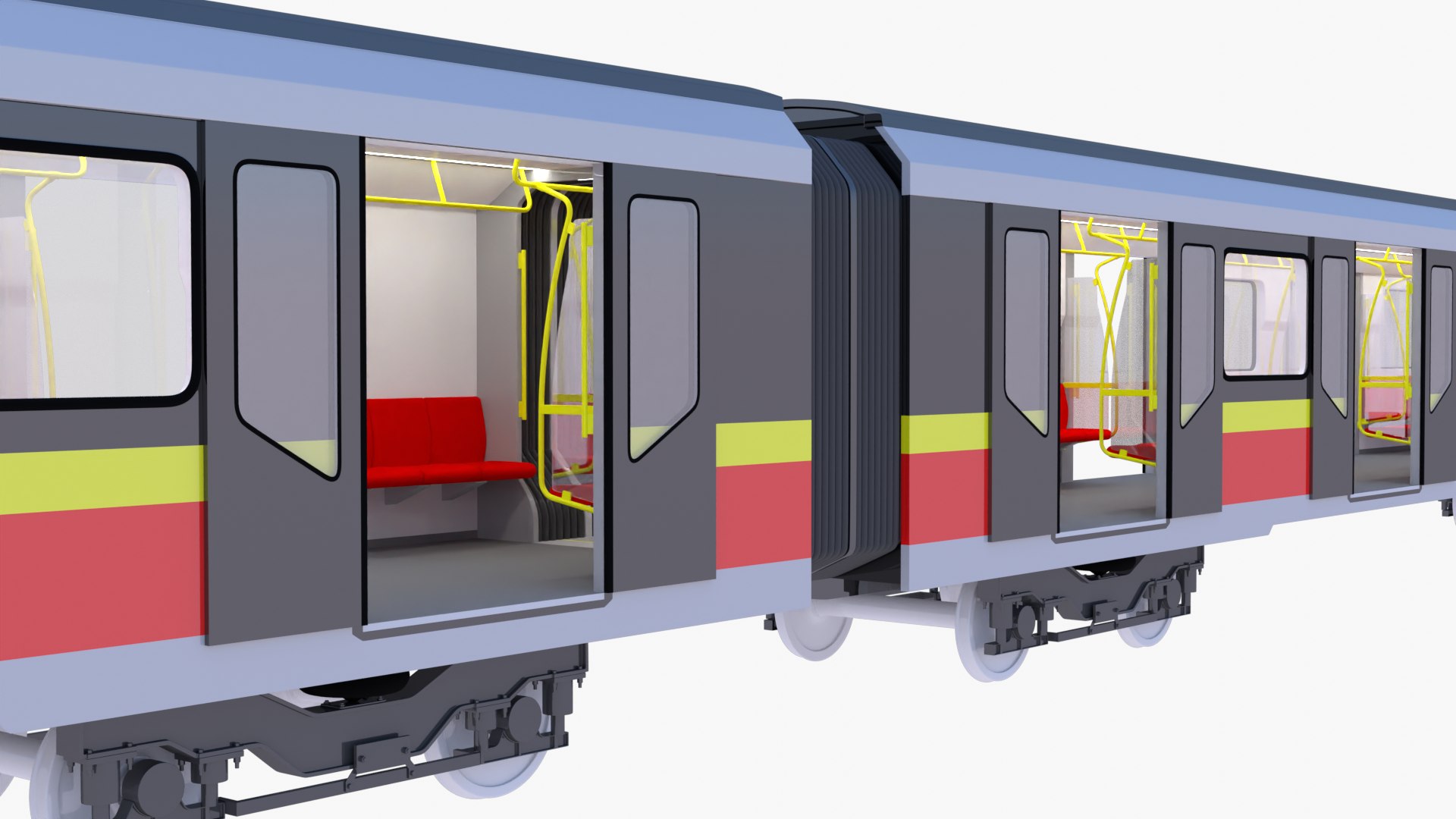 3D Warsaw Metro Train - TurboSquid 2156135