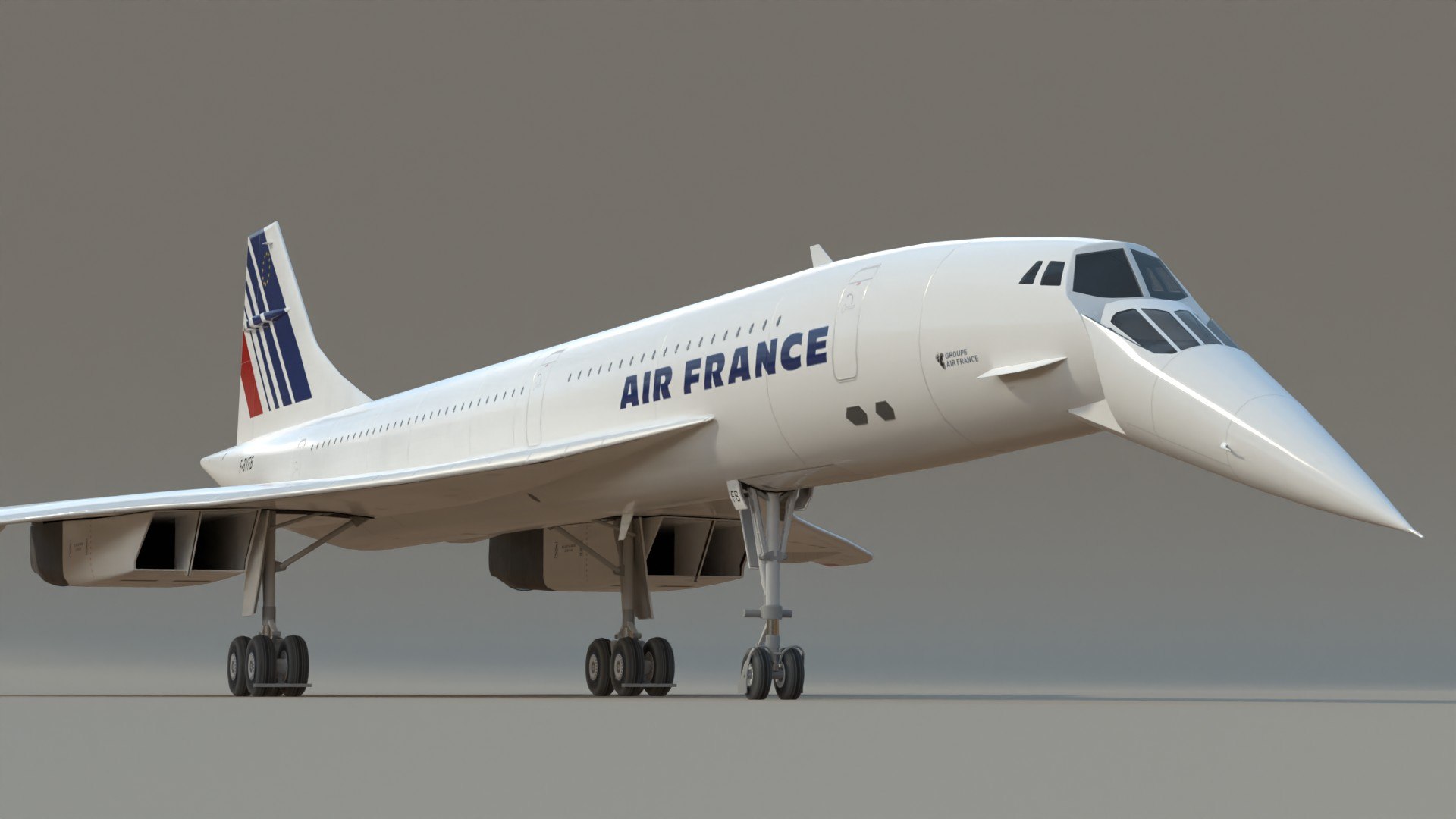 Air France Concorde SC 3D Model - TurboSquid 2261566