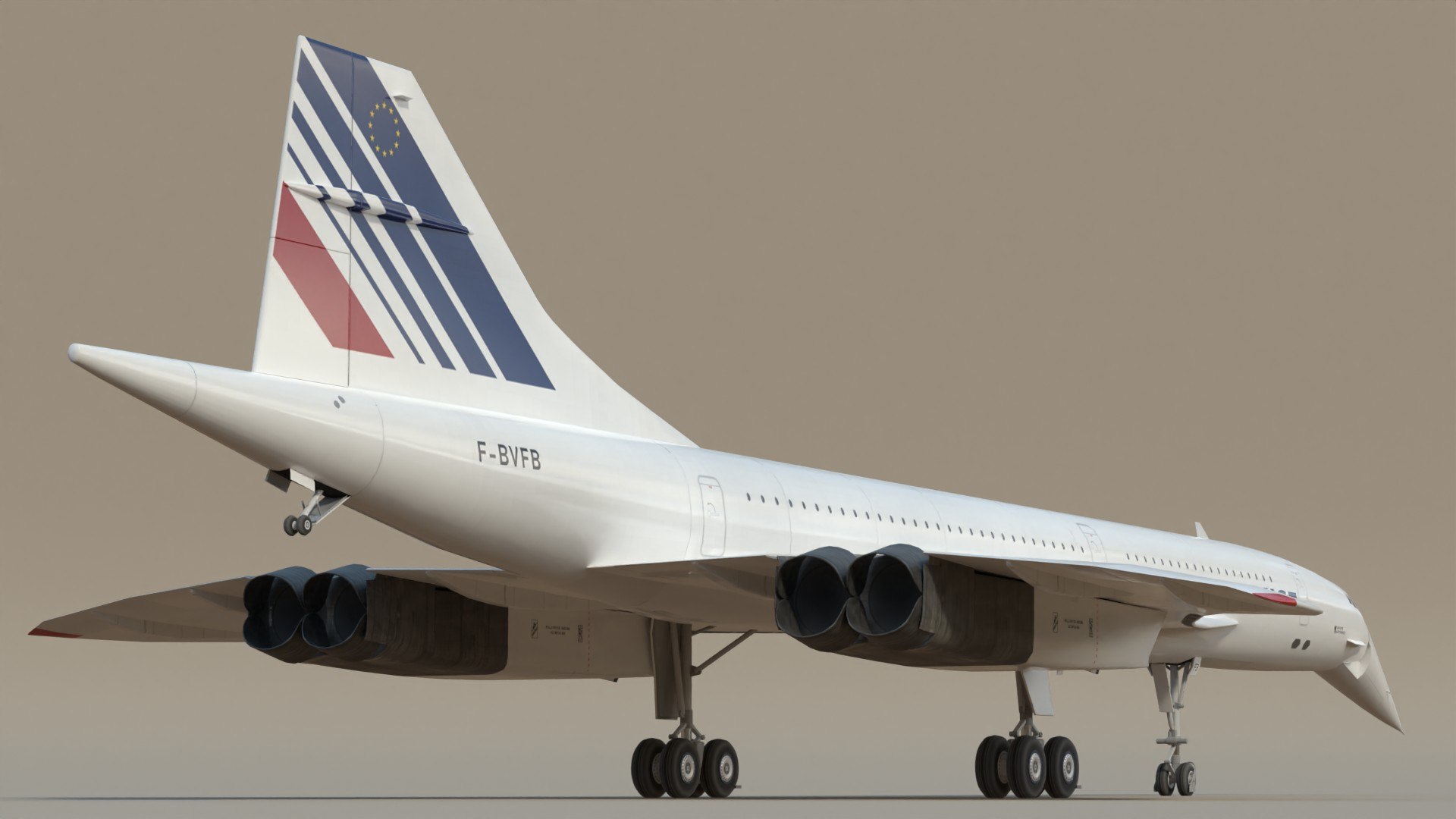 Air France Concorde SC 3D Model - TurboSquid 2261566
