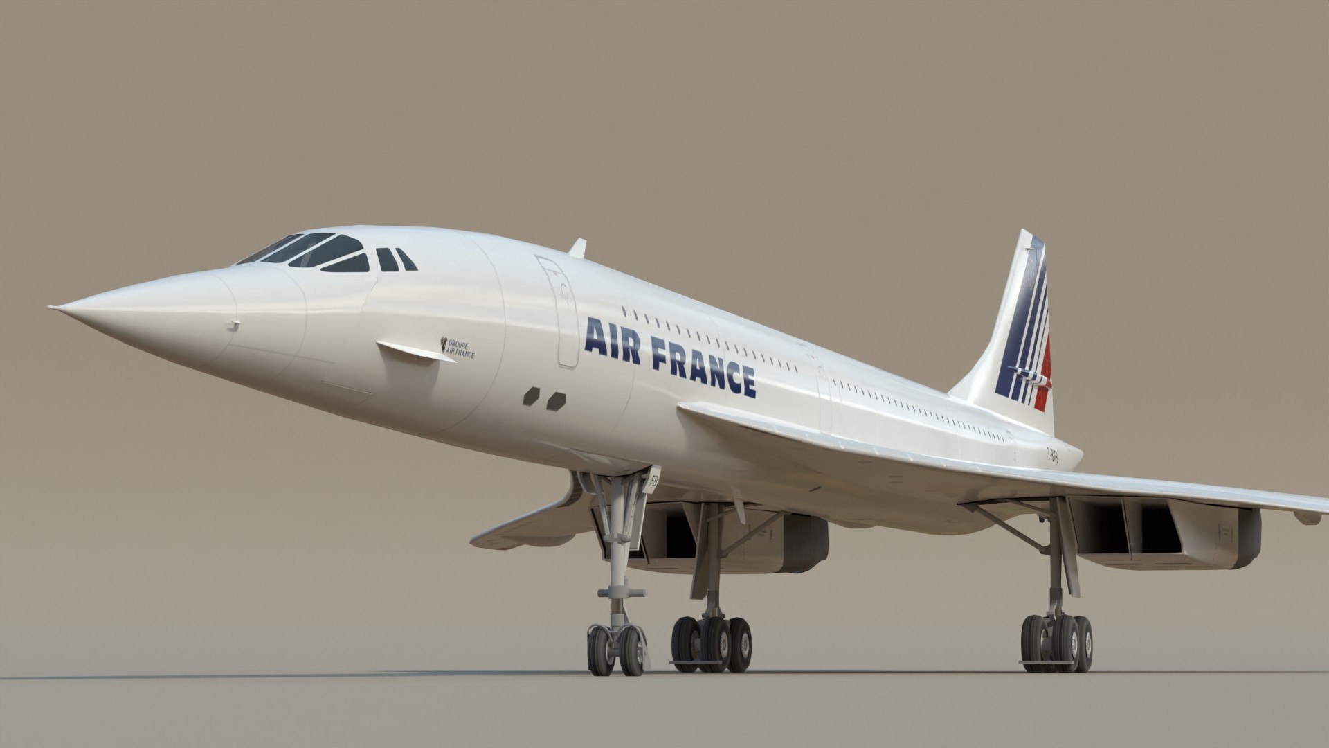 Air France Concorde SC 3D Model - TurboSquid 2261566