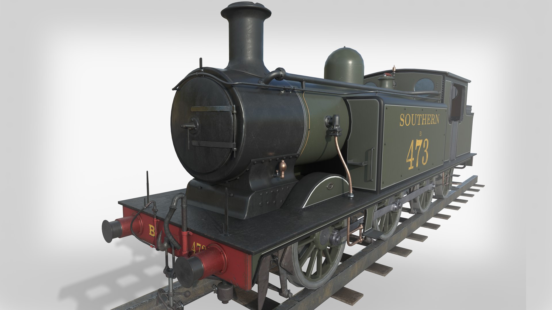 3D 473 Steam Train Model - TurboSquid 1550627