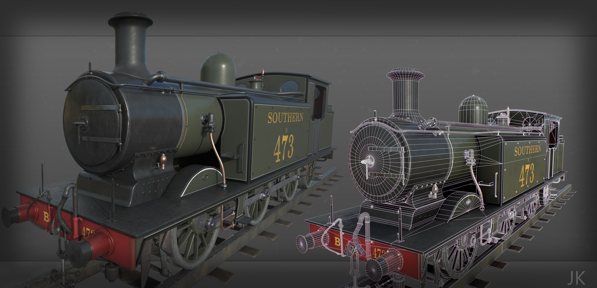 3D 473 Steam Train Model - TurboSquid 1550627