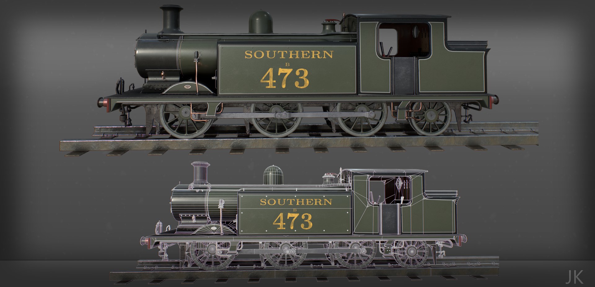 3D 473 Steam Train Model - TurboSquid 1550627