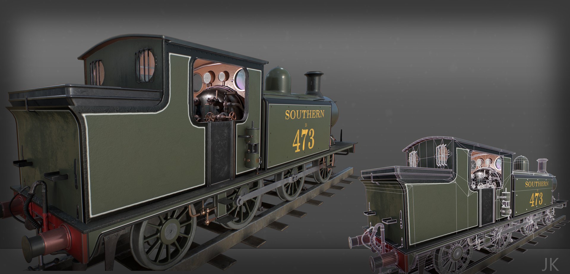 3D 473 Steam Train Model - TurboSquid 1550627