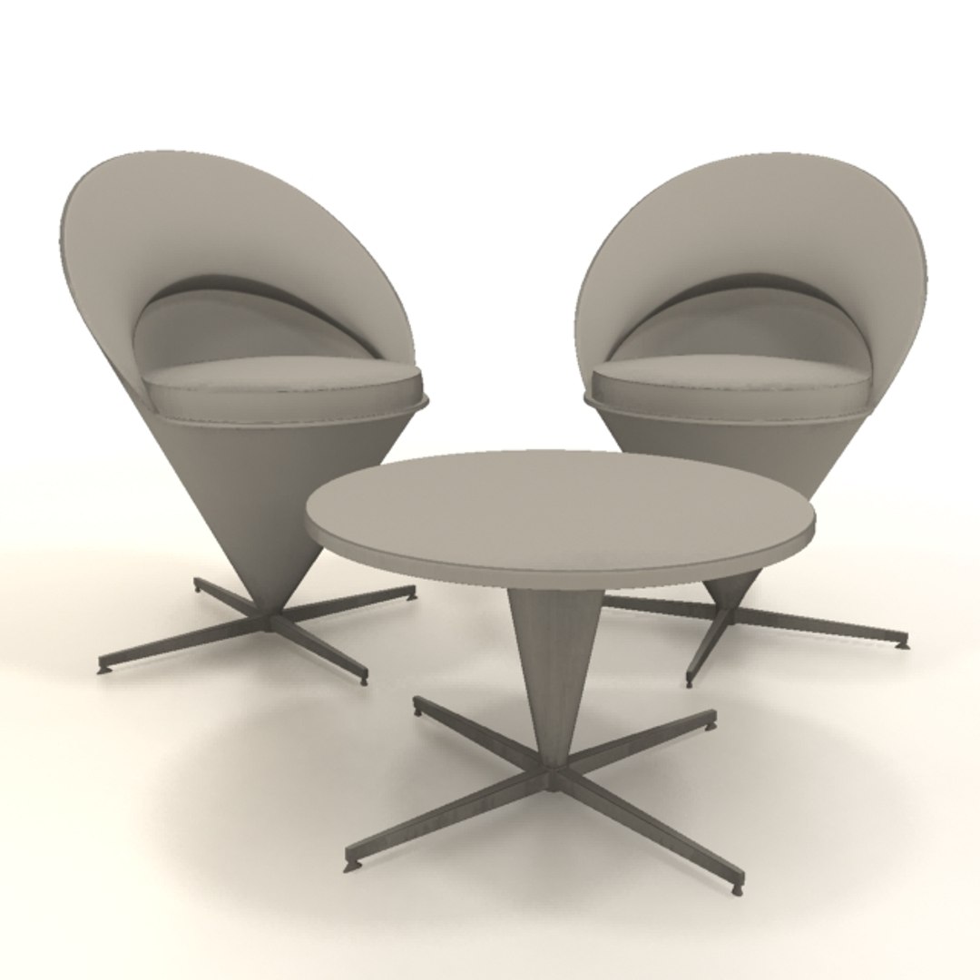 3ds Max Cone Chair Table