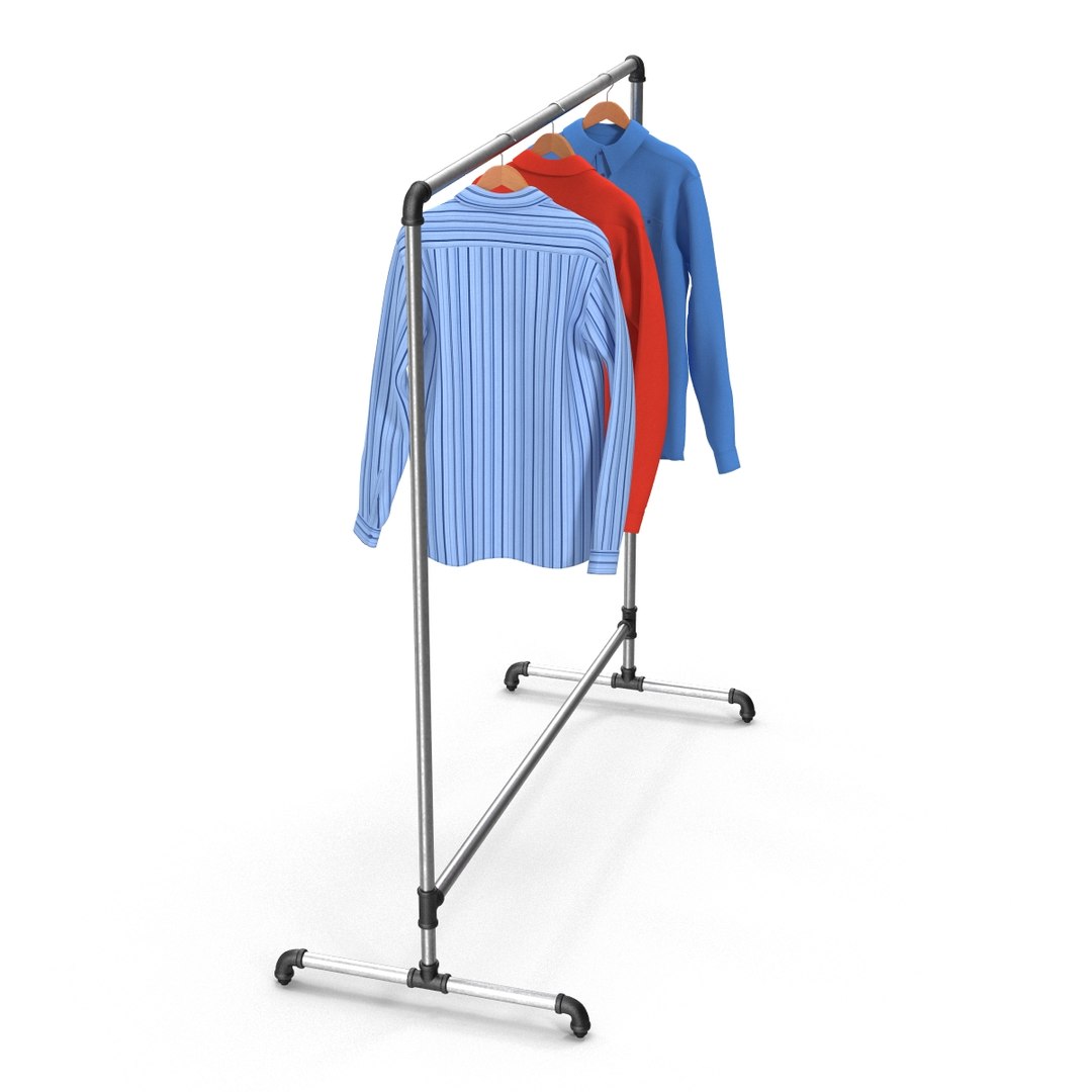 3d iron clothing rack 5 model