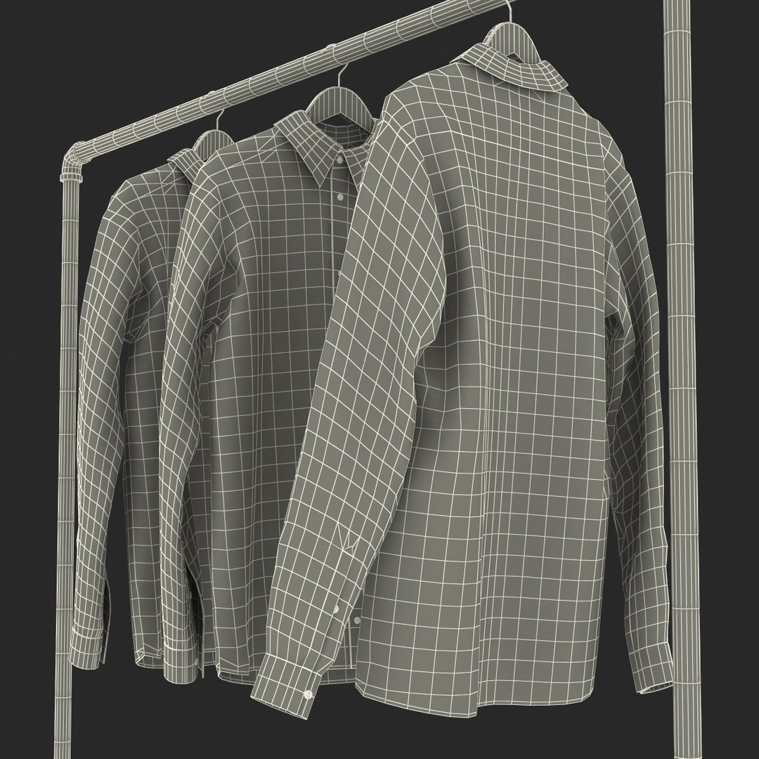 3d iron clothing rack 5 model