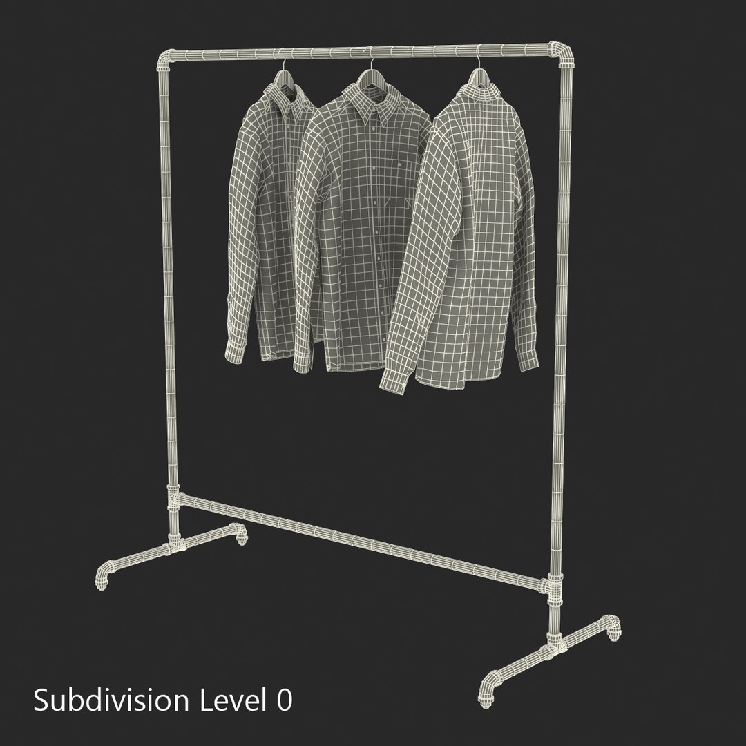 3d iron clothing rack 5 model