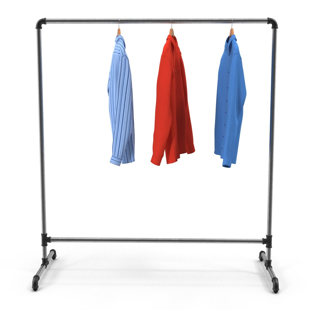 3d iron clothing rack 5 model