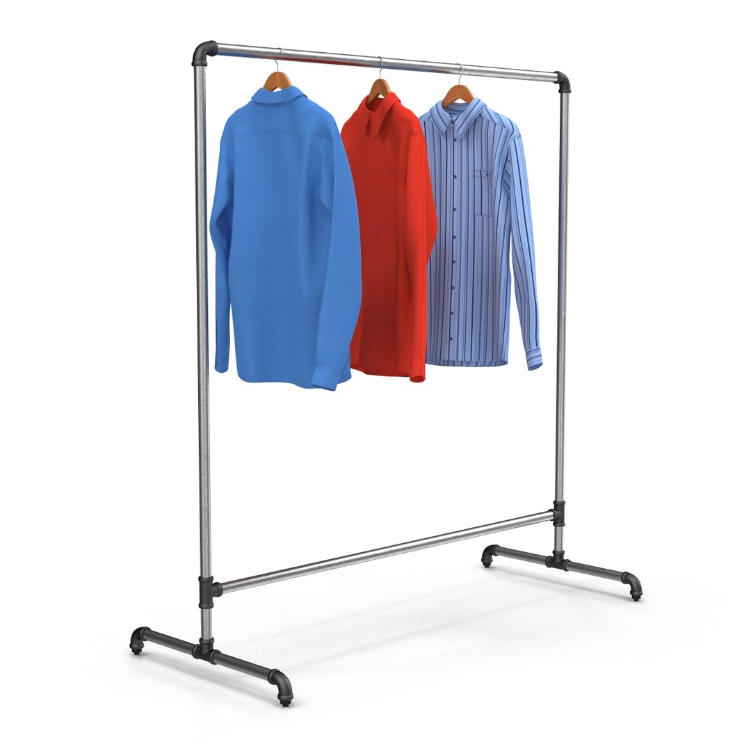 3d iron clothing rack 5 model