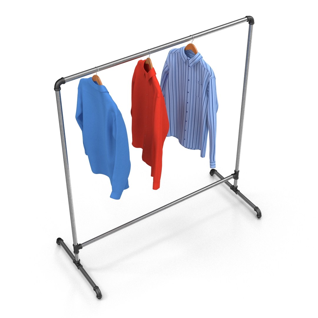 3d iron clothing rack 5 model