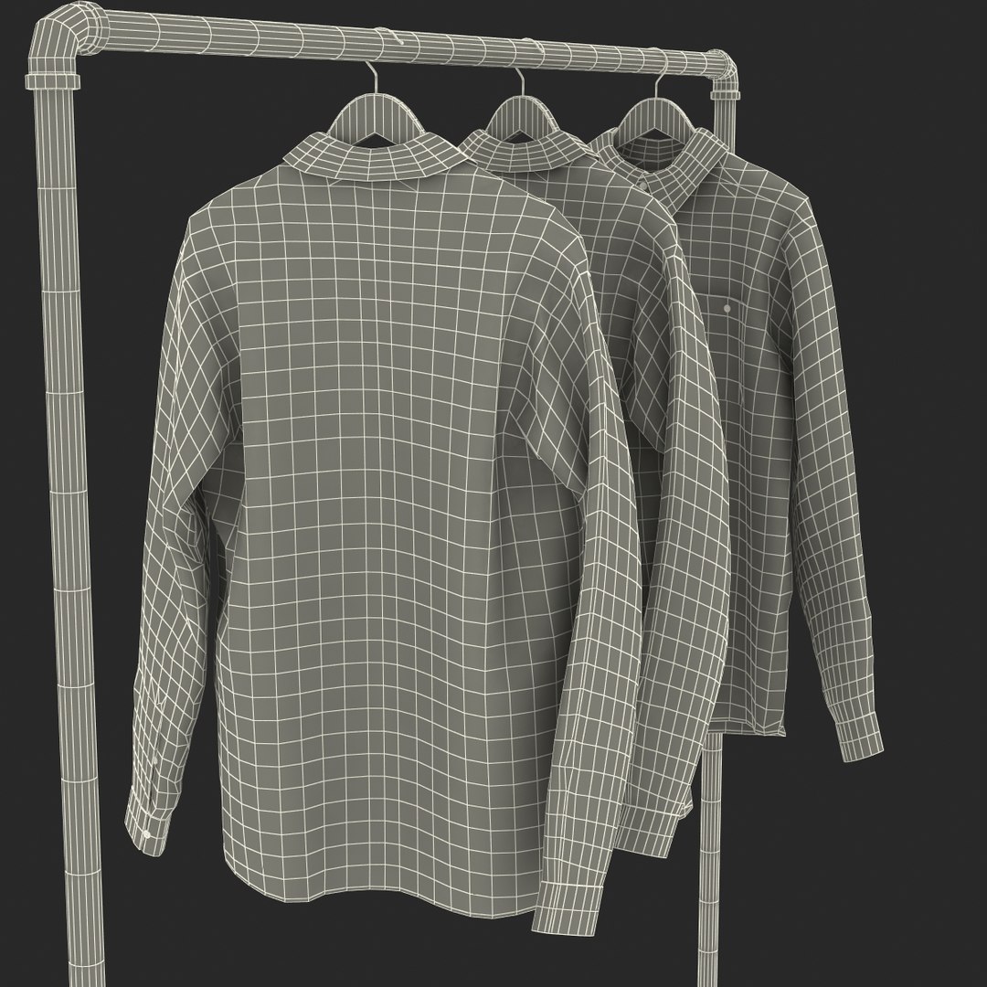 3d iron clothing rack 5 model