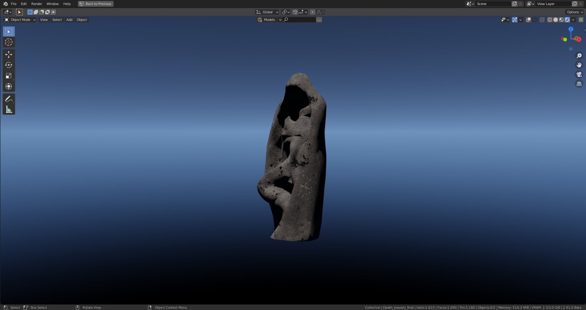 3D Death Statue - TurboSquid 1682569