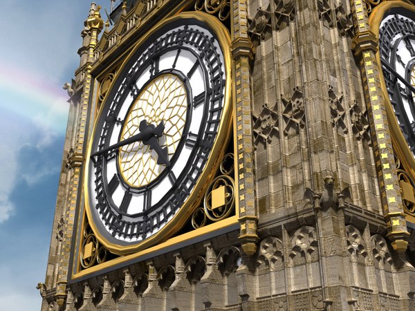 famous building big ben 3d model