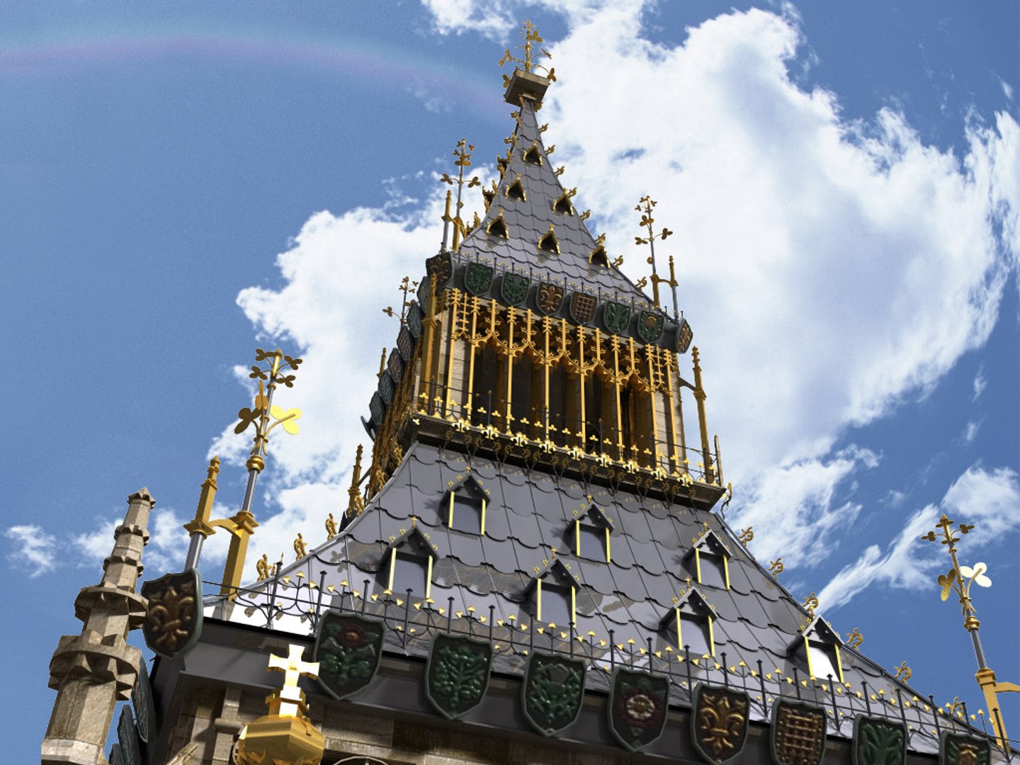 famous building big ben 3d model