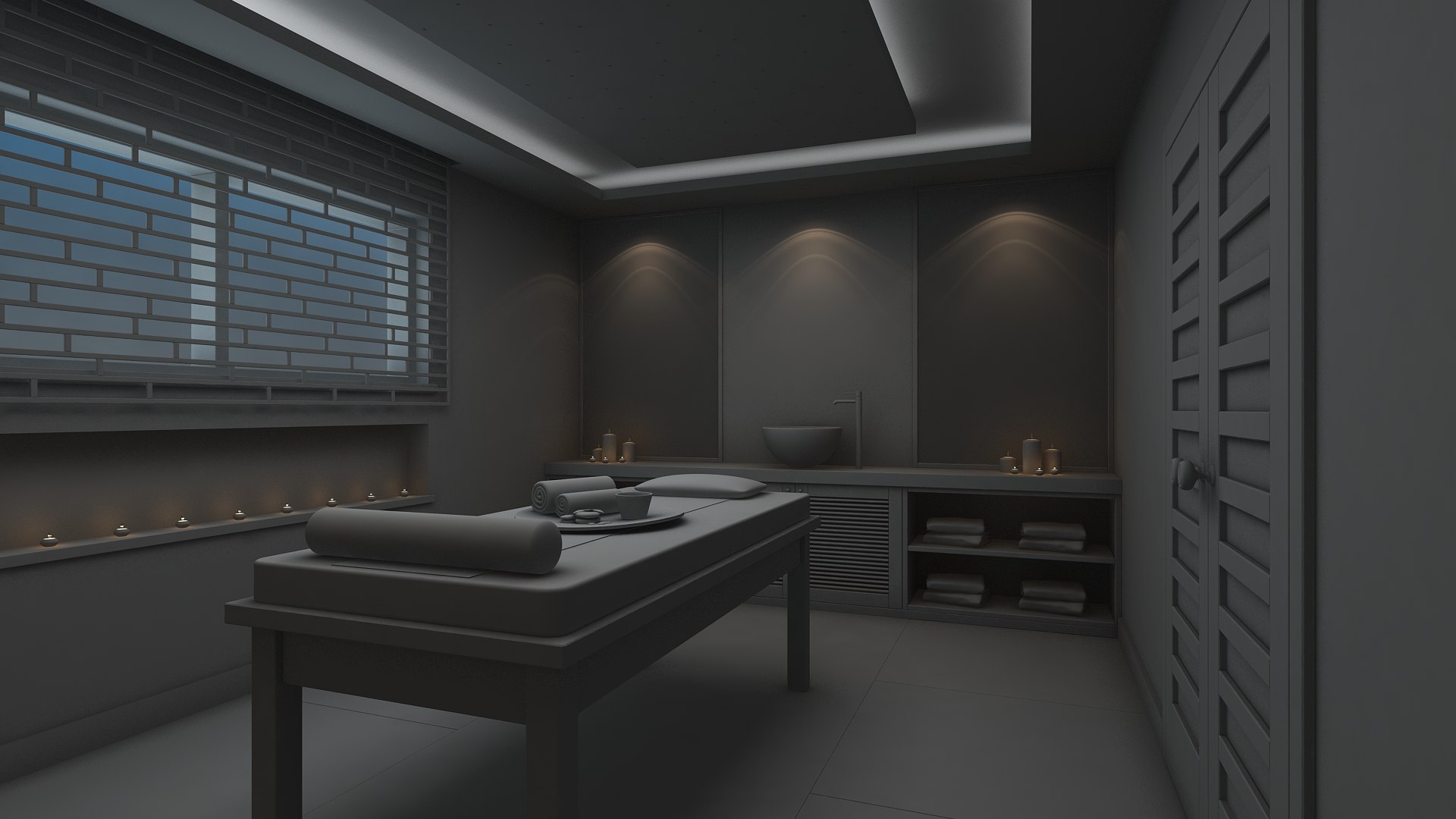 Scene Spa Massage Room 3D - TurboSquid 1590417