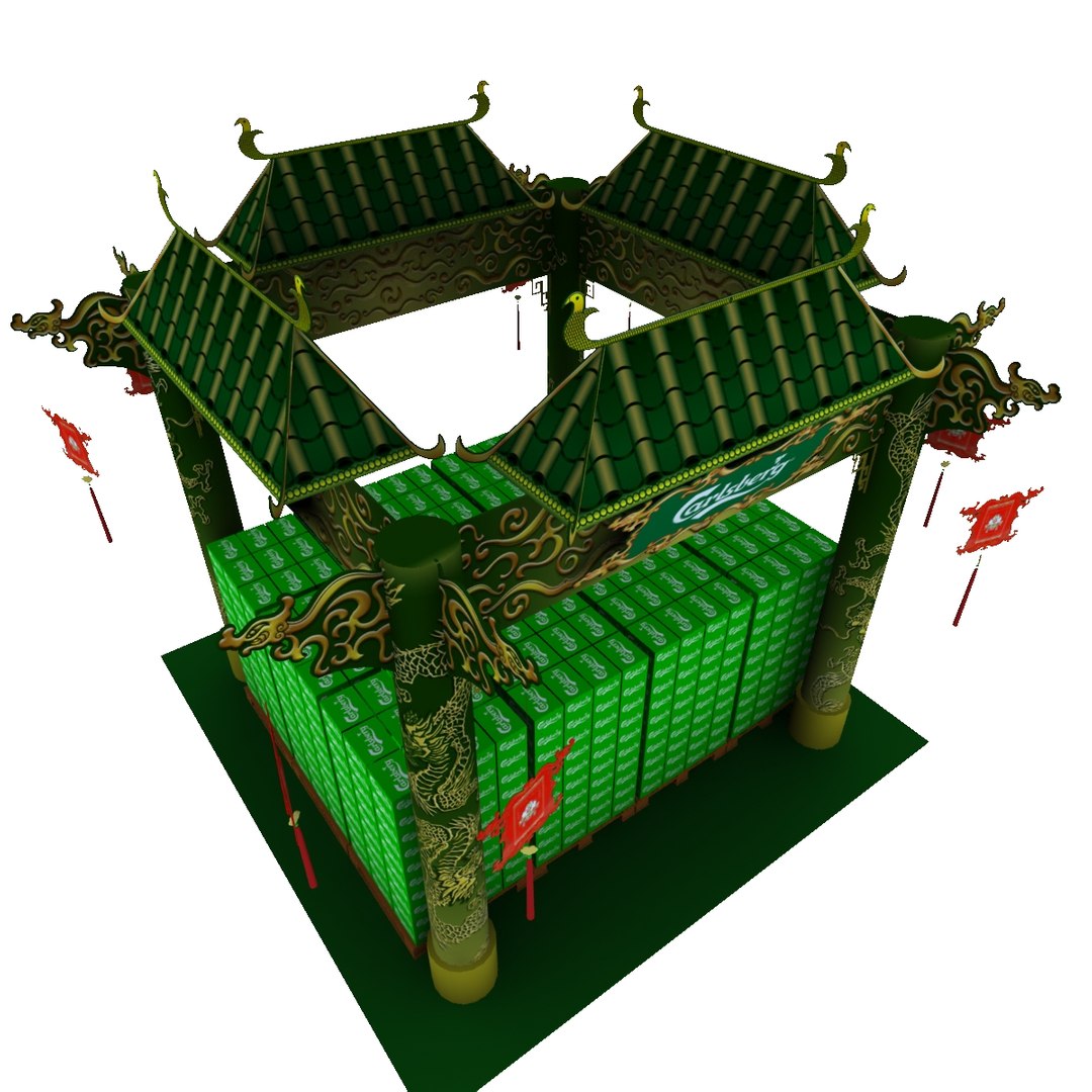 3D calsberg dragon exhibition booth - TurboSquid 1349561