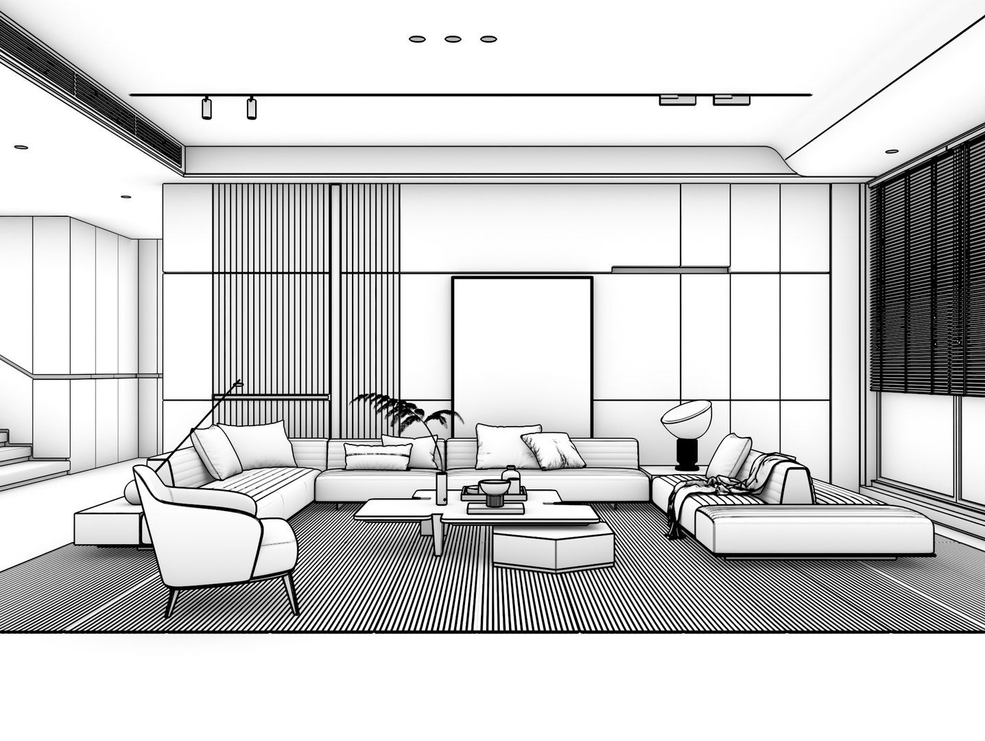 3D Modern Living Room - TurboSquid 2077473