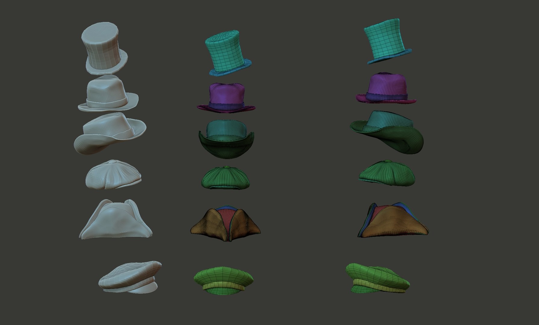 Hats 3D Model - TurboSquid 2139812