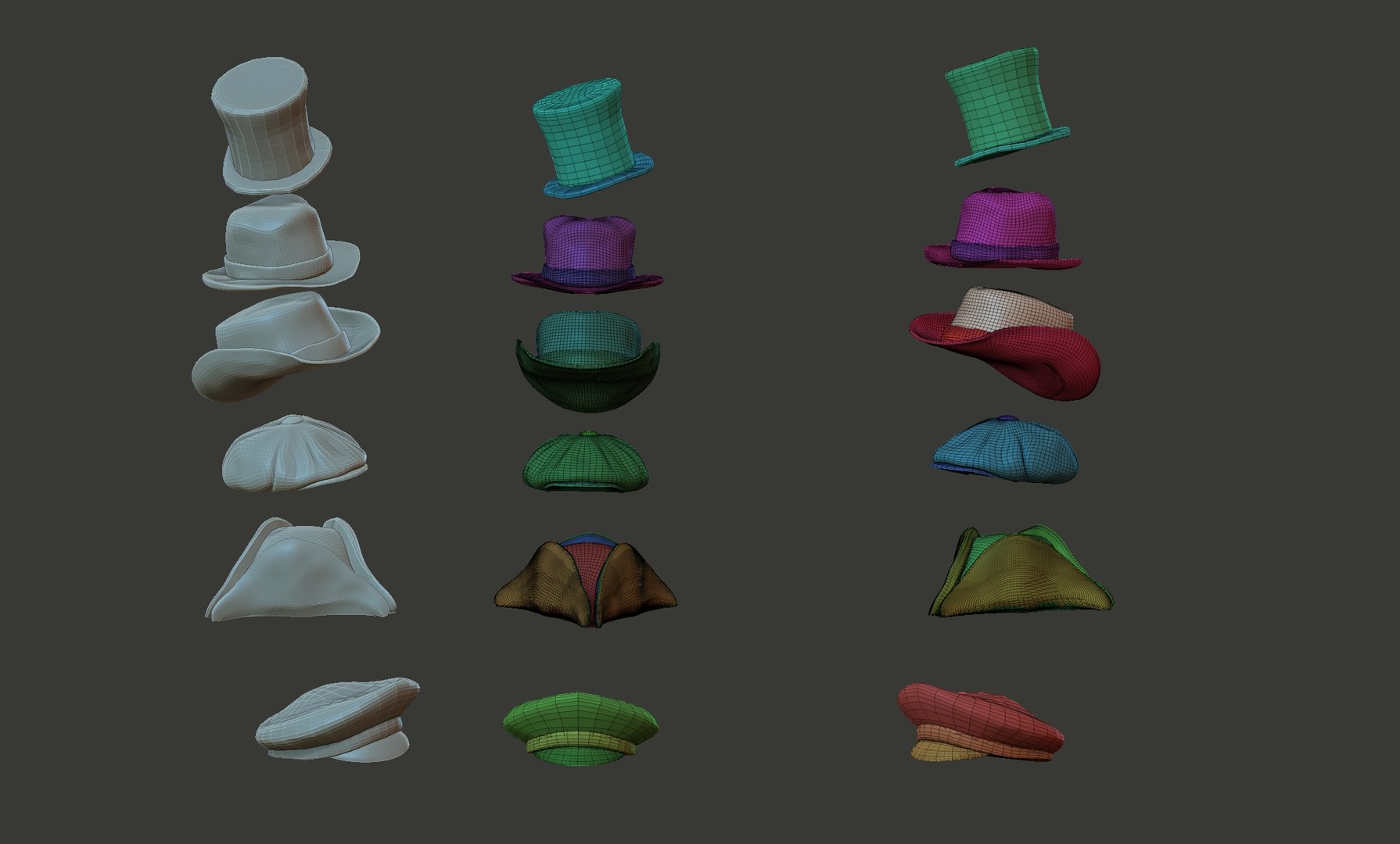 Hats 3D Model - TurboSquid 2139812