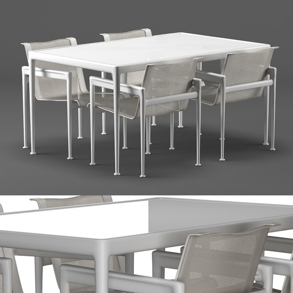 3D Outdoor table set model - TurboSquid 1862991