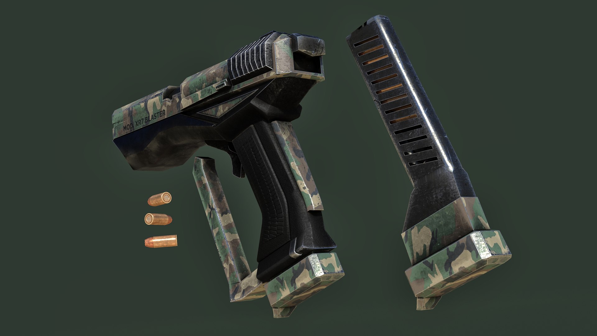 Pistol gun weapon 3D model - TurboSquid 1449056