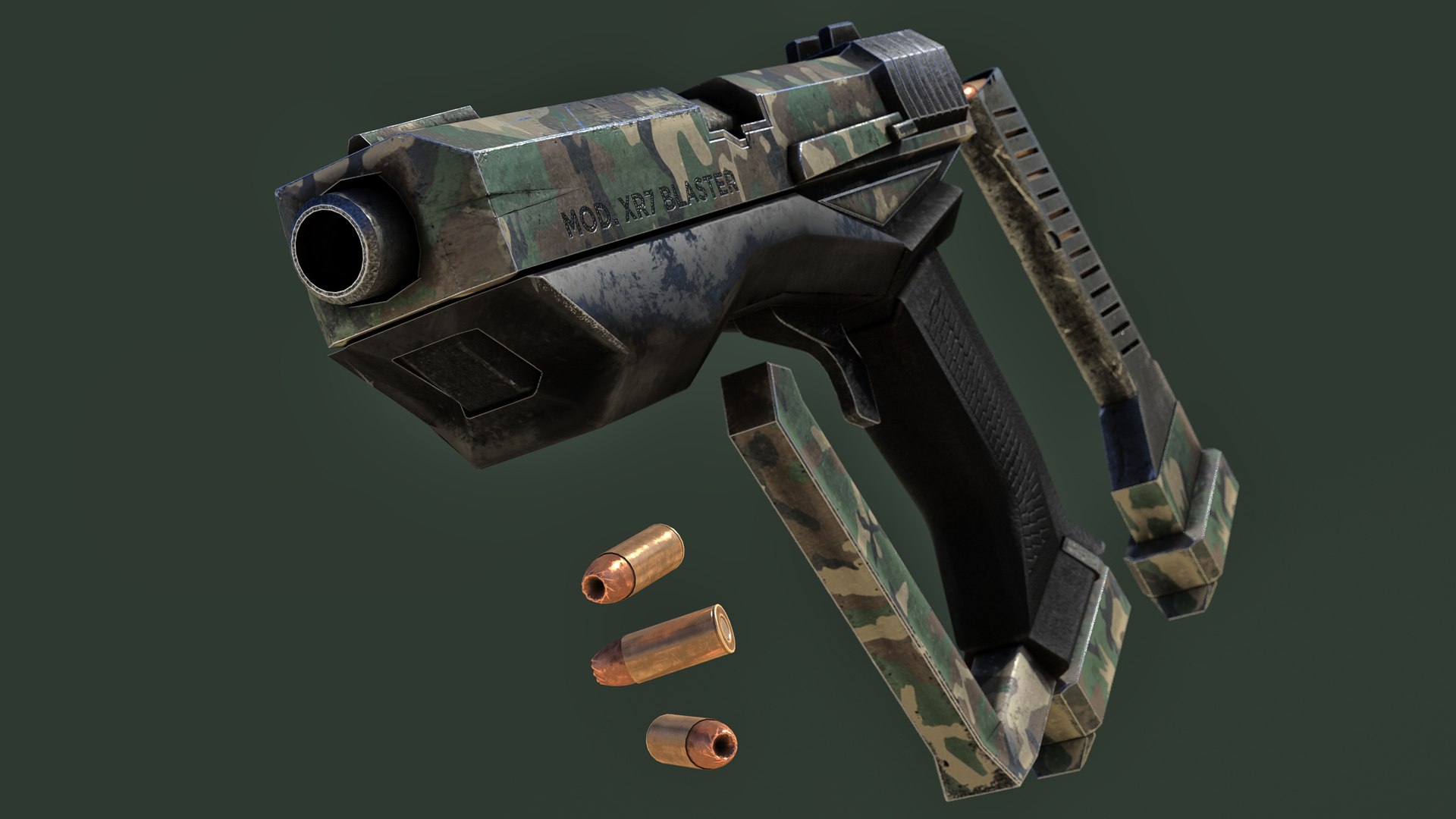 Pistol gun weapon 3D model - TurboSquid 1449056